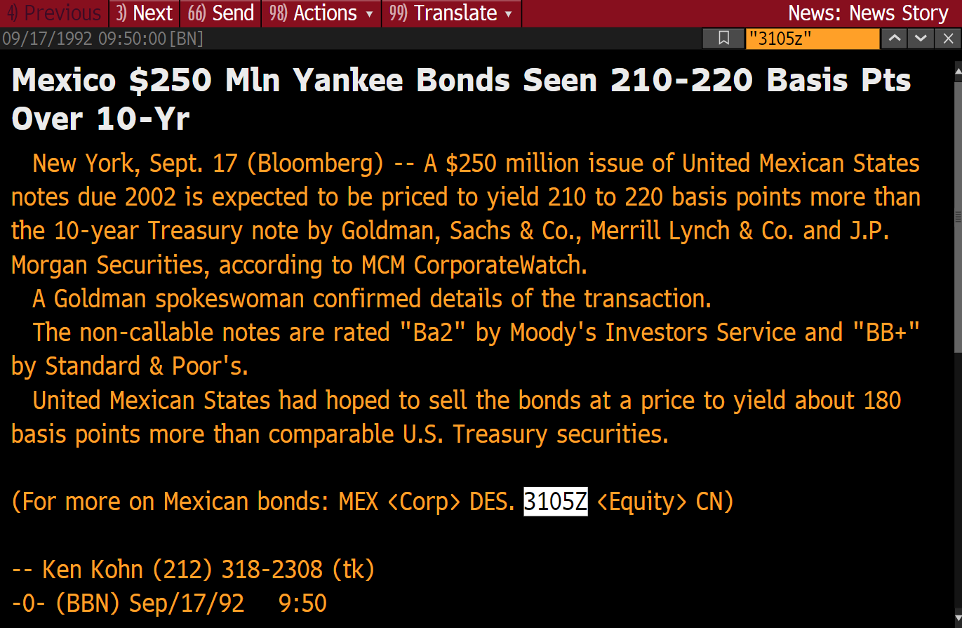 Bloomberg Topic Codes – Ted Merz