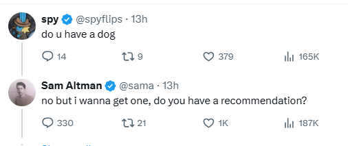 Writing Online: Sam Altman Wants a Dog – Ted Merz